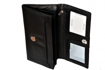 Online Madras - MOSPL Women Genuine Leather Wallet (Black)