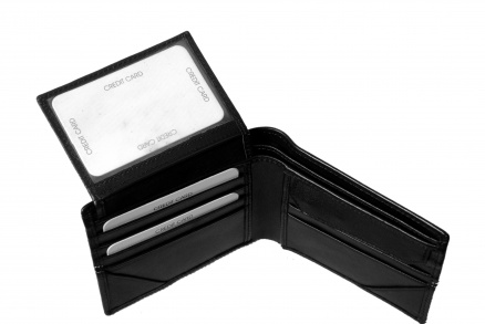 Online Madras - MOSPL Men's Genuine Leather Wallet (Black)